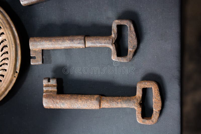 Retro Styled Key Decorative Key Stock Image - Image of antique, steel ...