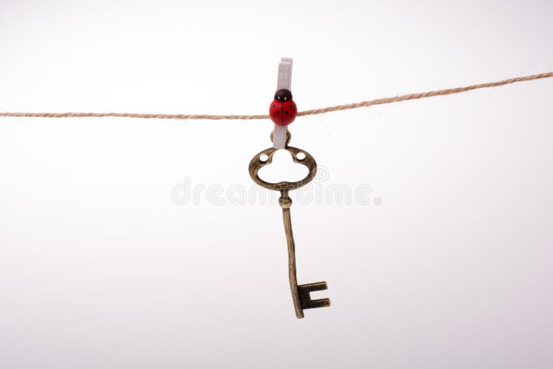 Retro styled key in view stock image. Image of safety - 94969543