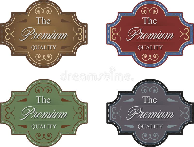 Retro Styled Label Collection Stock Illustration - Illustration of ...