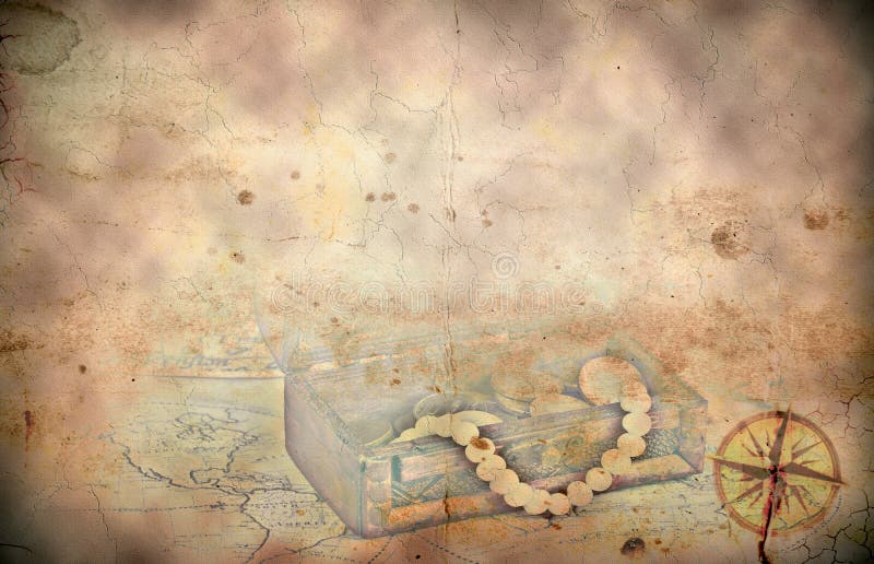 Retro Styled Treasure Map Background Stock Image - Image of cross ...