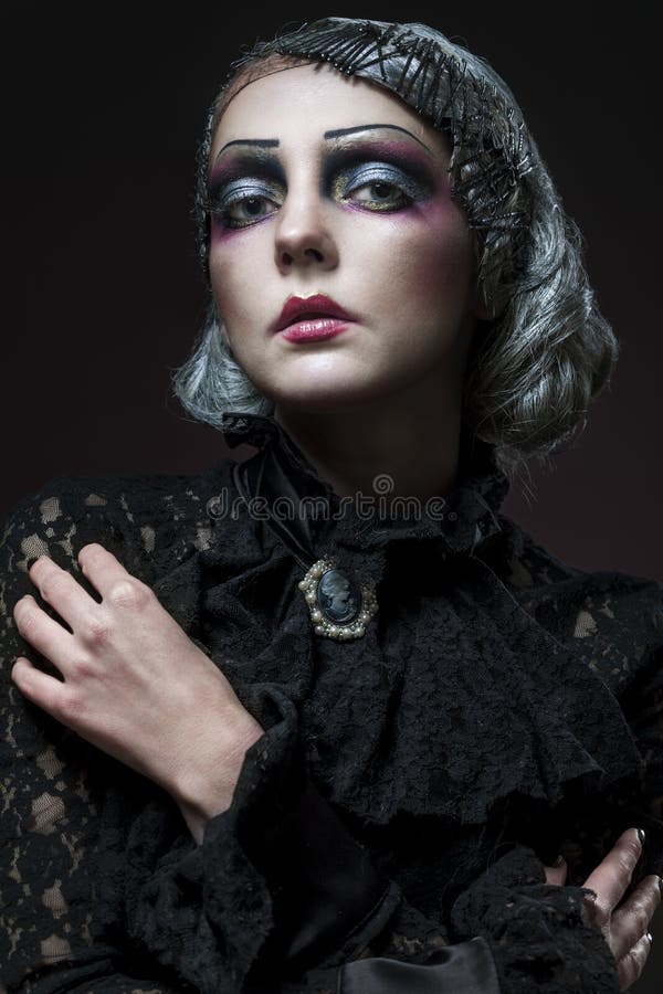 Retro Stylized Photo of a Beautiful Young Woman Stock Photo - Image of ...