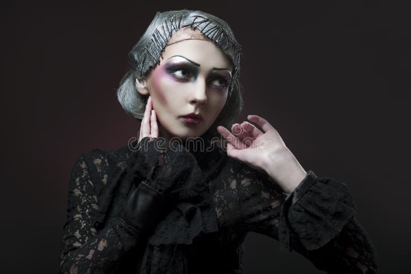 Retro Stylized Photo of a Beautiful Young Woman Stock Photo - Image of ...