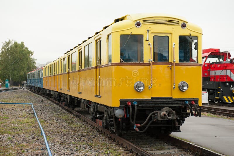 Retro subway train stock image. Image of subway, vehicle - 59263529