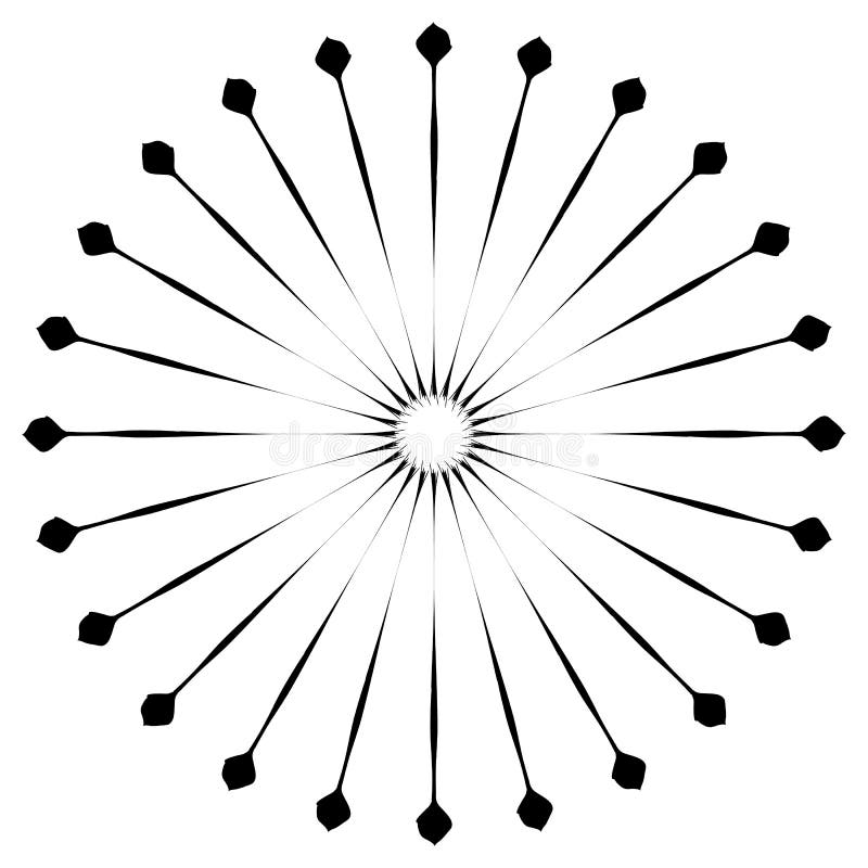 Retro Sun Burst Shape. Vintage Logo, Labels, Badges. Vector Design ...