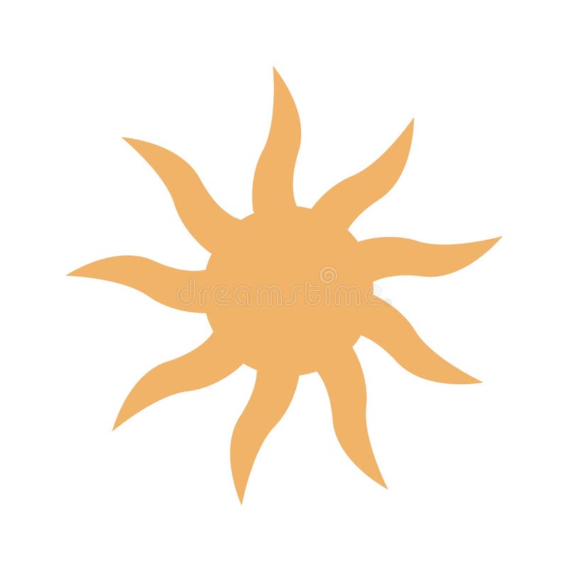 Retro Sun Ornament Flat Icon Magical Element Stock Vector ...