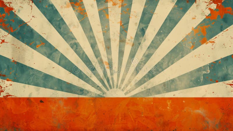 Retro Sunburst Background with Ray Stripes. Stock Image - Image of ...