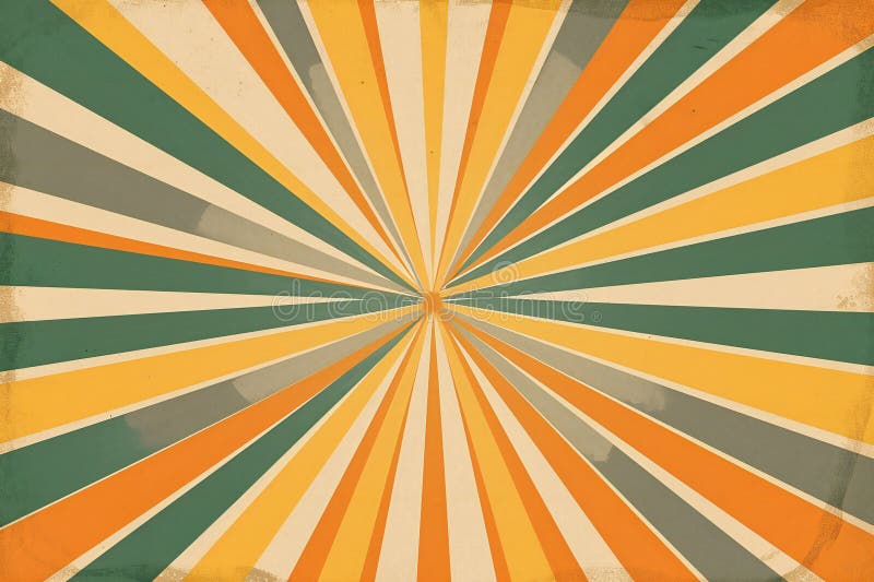 Retro Sunburst Background, Vintage Sunburst Pattern Stock Illustration ...