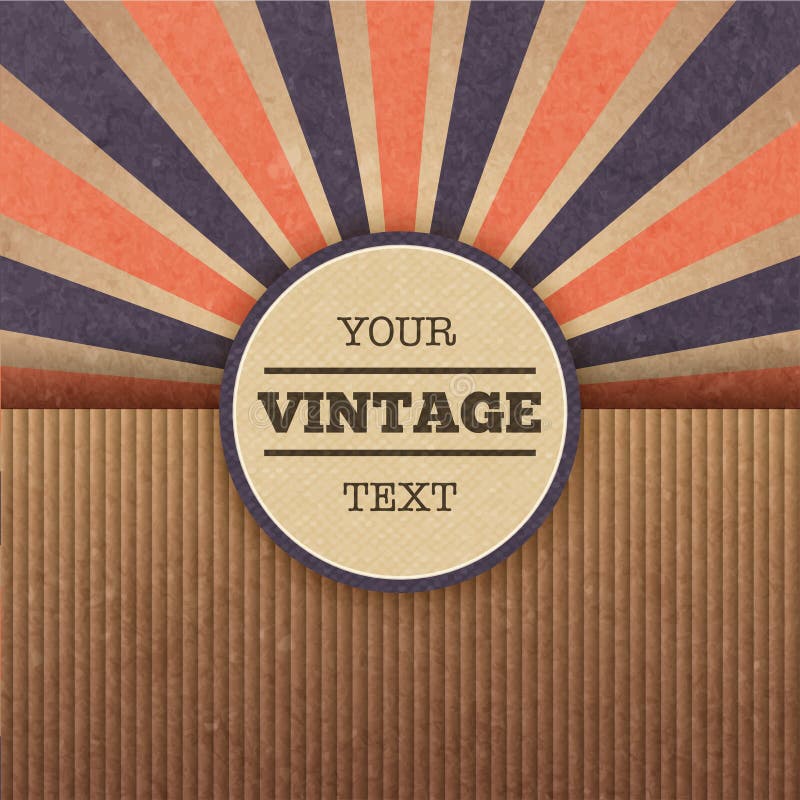 Retro Sunburst Cover Layout Stock Vector - Illustration of event ...