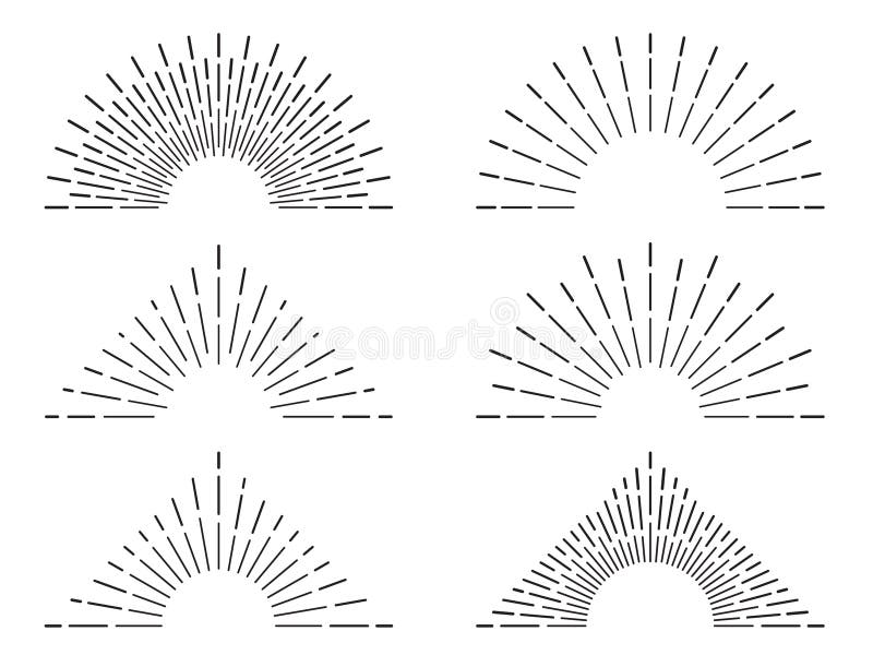 Retro Sunburst Frames. Vintage Radiant Sun Rays. Firework Flame Burst ...