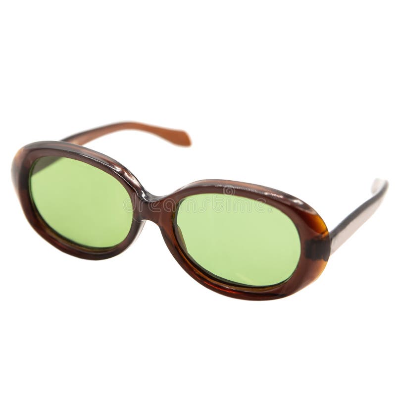Retro Sunglasses with Lightly Tinted Coloured Lenses Stock Photo ...