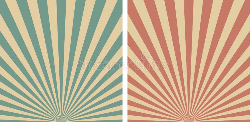 Retro Sunrise Sun Rays Vector Template Background Stock Vector ...