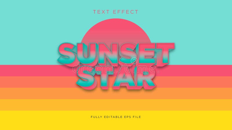 Sunset Font. Vector Alphabet Stock Vector - Illustration of heat, grade ...