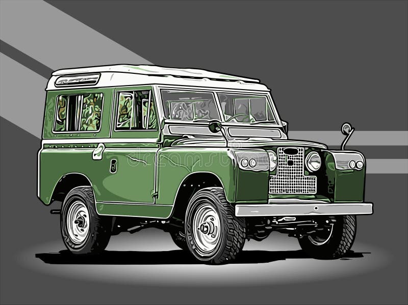 Retro suv car stock vector. Illustration of vintage - 264066306