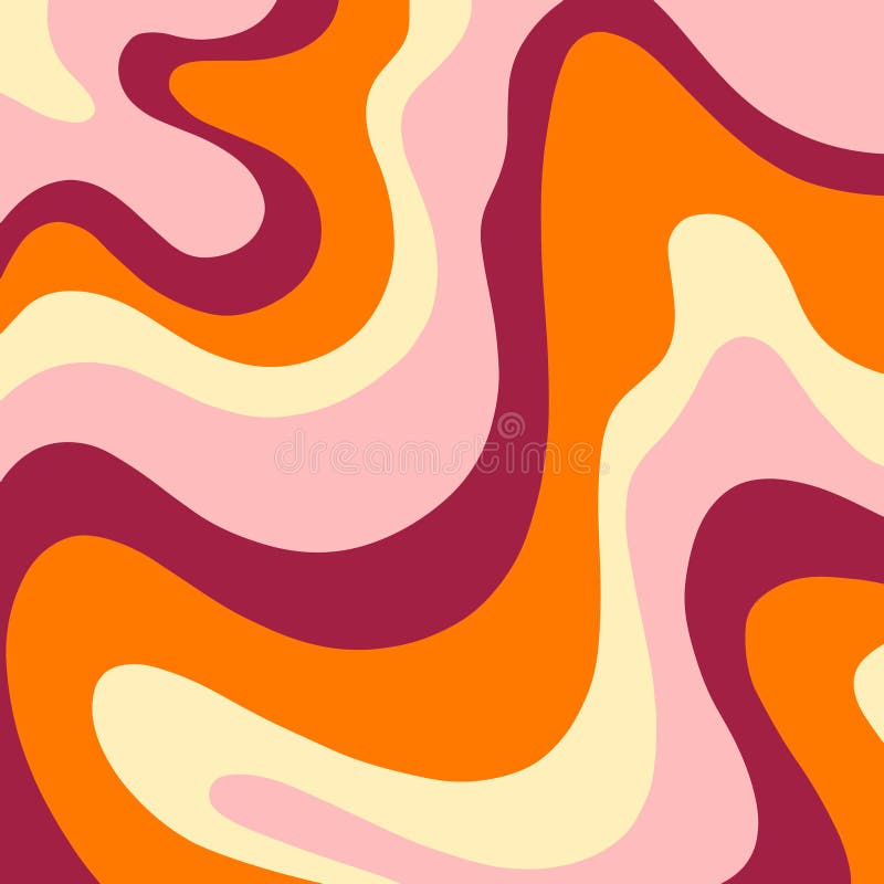 Retro Swirls - Pink Orange Red, Vector Illustration Bbackground Stock ...
