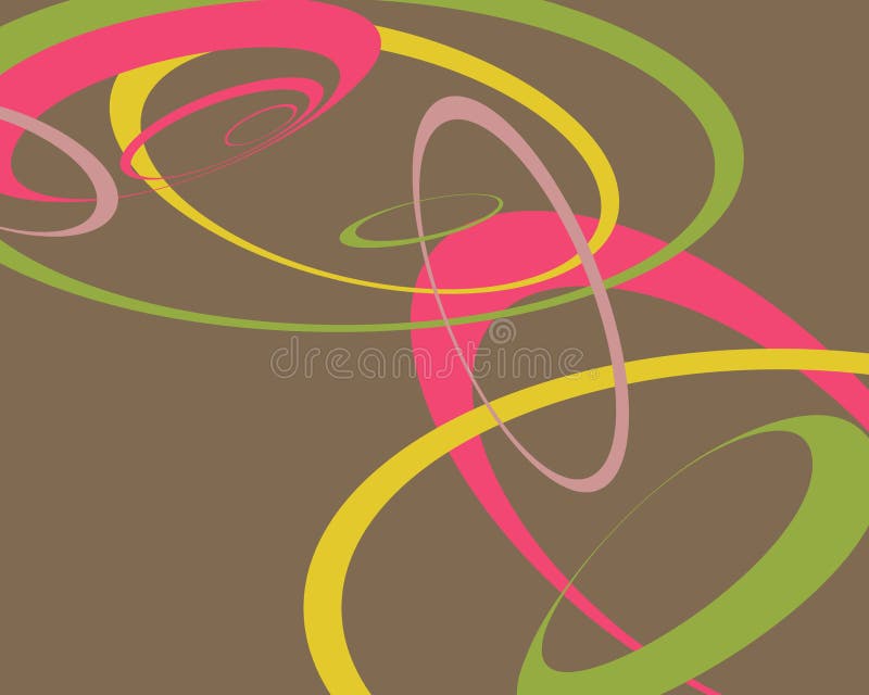 Retro Swoopy Circles Design Stock Illustration - Illustration of shape ...