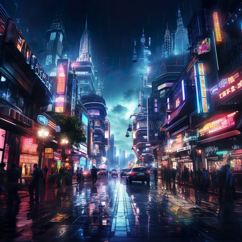 Blade Runner City Stock Illustrations – 390 Blade Runner City Stock ...