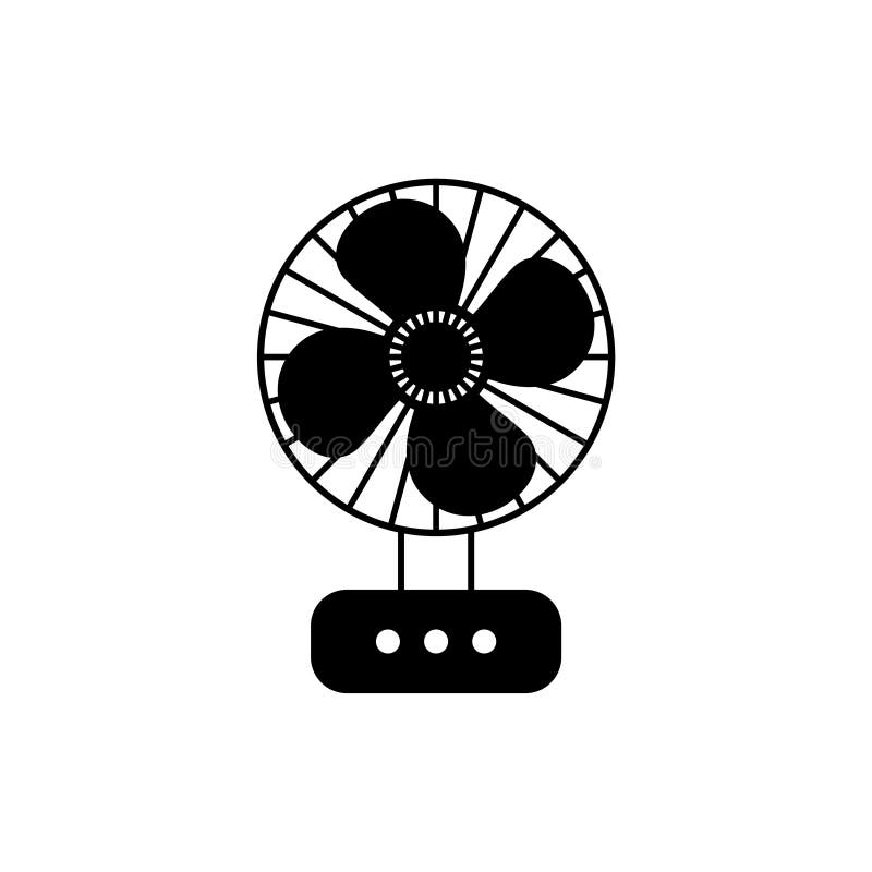 Electric Table Fan Sticker. Illustration of Electric Table Fan Vector ...