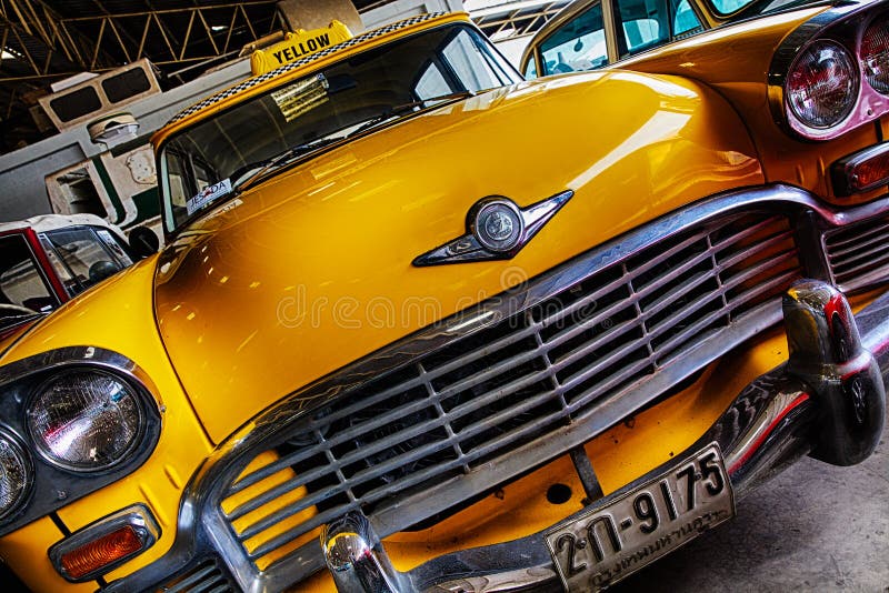 Retro taxi americano immagine stock editoriale. Immagine di nessuno ...