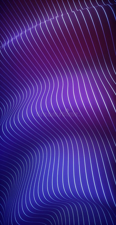 Retro Tech Background with Vertical Waves Stock Illustration ...