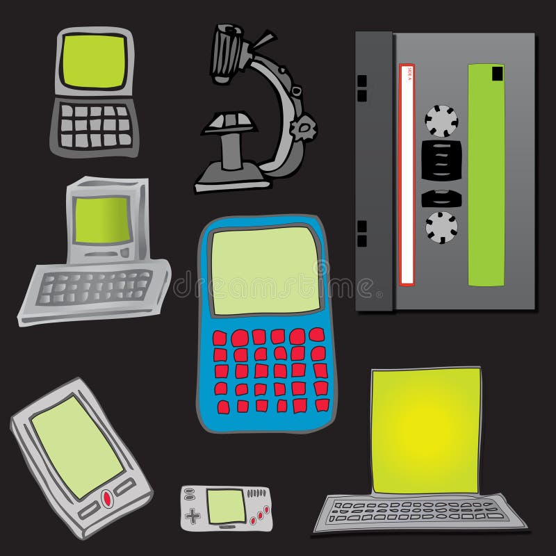 Retro Tech Collection stock vector. Illustration of protect - 7057913