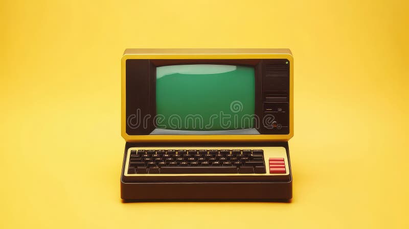 Retro Tech: a Vintage Personal Computer Displayed Against a Sunny ...