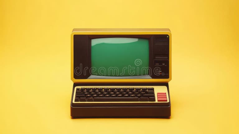 Retro Tech: a Vintage Personal Computer Displayed Against a Sunny ...