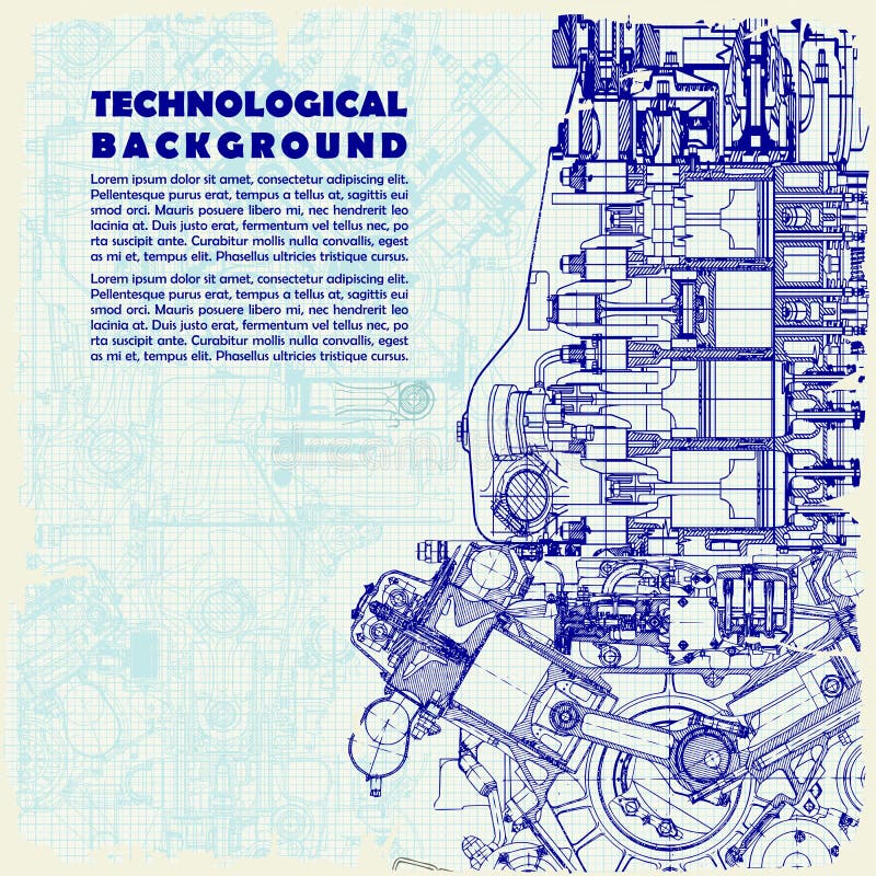 Drawing Engine Seamless Pattern, Background. Seamless Pattern Can Be ...