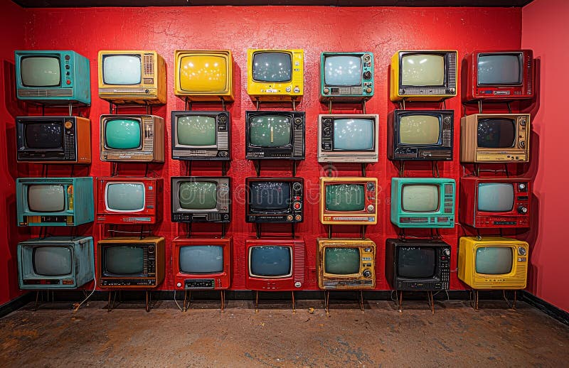 Retro TechnologyVintage Television & X28;TV& X29; Wall Pattern with a ...