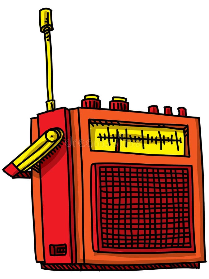 Gammal tecknad filmradio vektor illustrationer. Illustration av ...