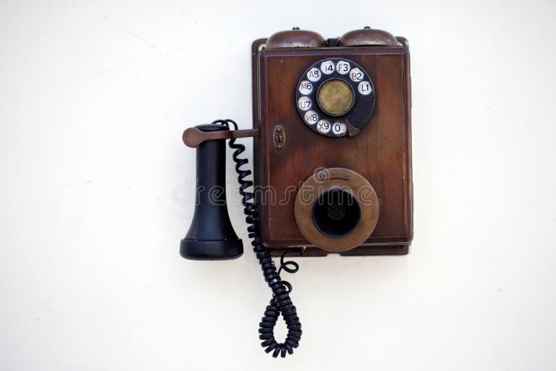 Retro- Telefon stockbild. Bild von wand, telekommunikation - 22131779