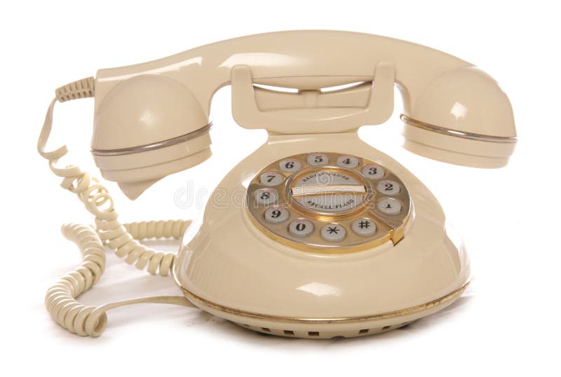 Retro telephone stock image. Image of studio, cream, item - 15639877