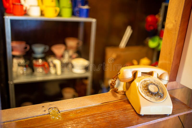 Retro Telephone Inside Grocery Store Stock Image - Image of vintage ...