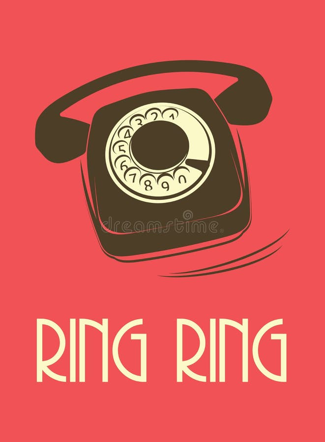 Retro telephone poster stock illustration. Illustration of connection ...
