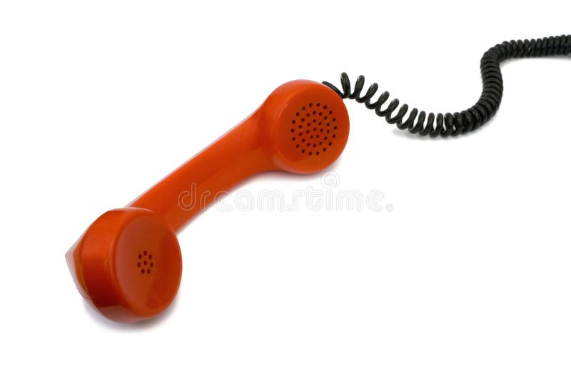 Red telephone receiver stock image. Image of long, phone - 31661665