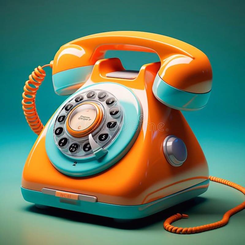 Retro Telephone. Vintage Style. an Old Telephon with Rotary Dial. Stock ...