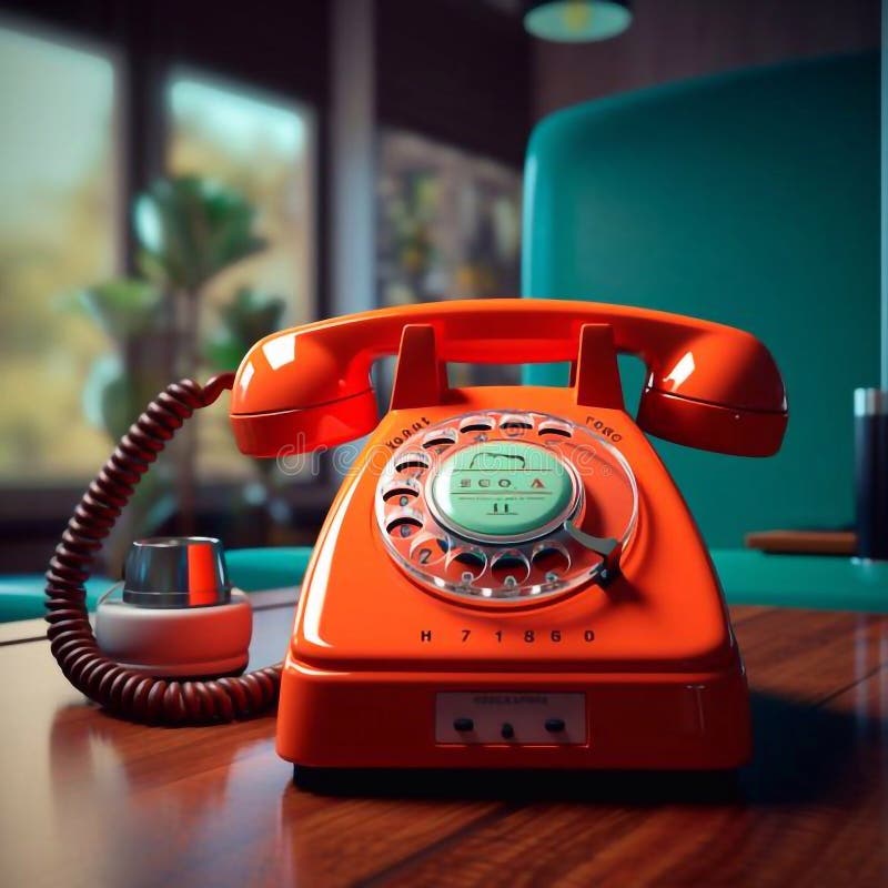 Retro Telephone. Vintage Style. an Old Telephon with Rotary Dial. Stock ...