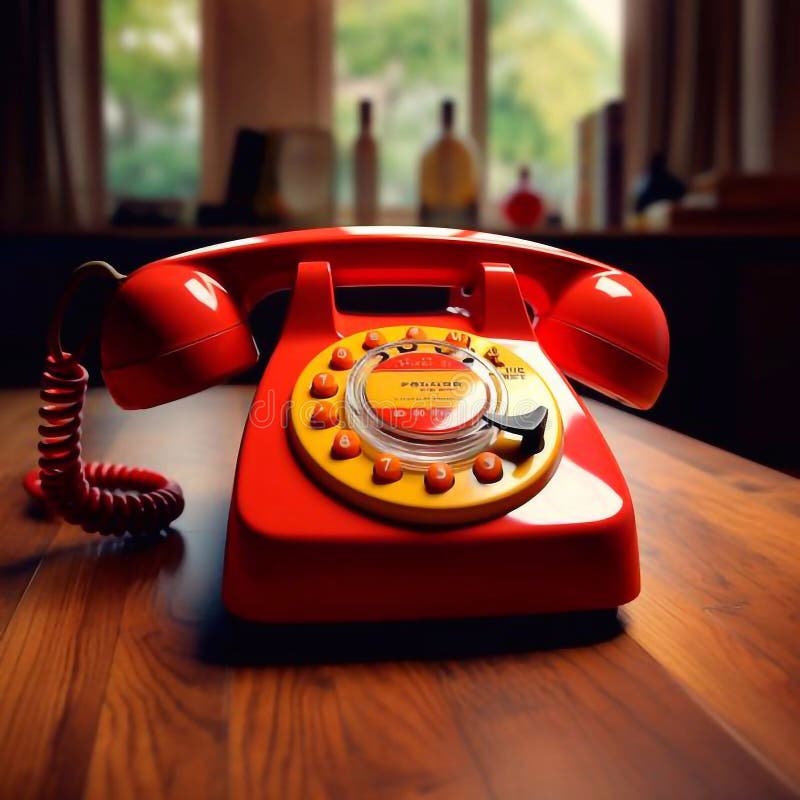 Retro Telephone. Vintage Style. an Old Telephon with Rotary Dial. Stock ...