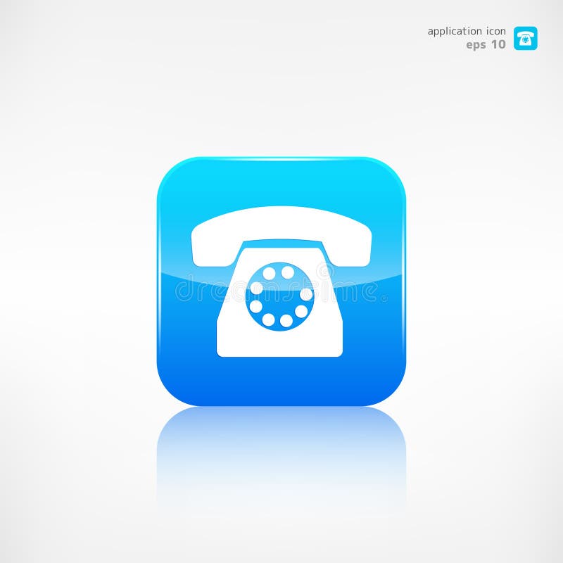 Retro Telephone Web Icon Vector. Stock Vector - Illustration of phone ...