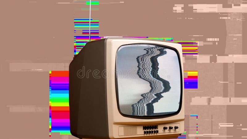 Retro Television Screen Switch on and Then Switch Off with Blip Out ...