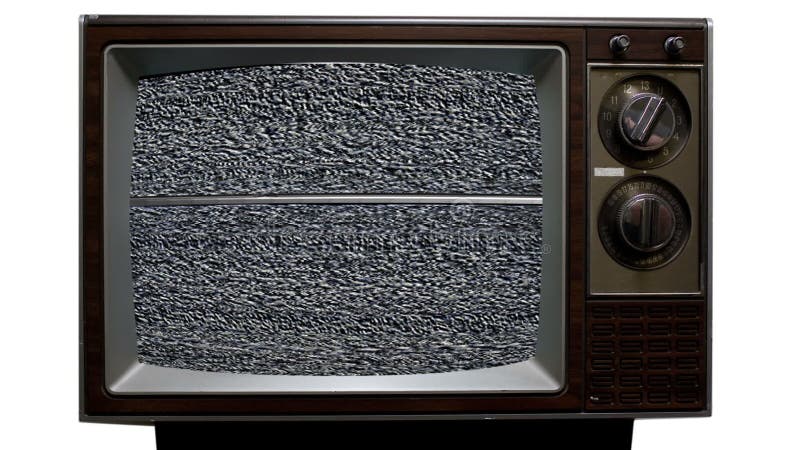 Retro Television with Static, Noise and Interference Stock Video ...