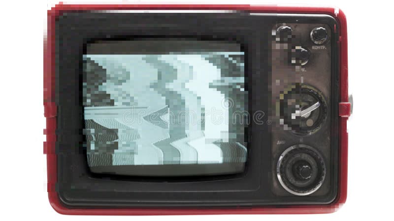 Retro Television with Static on the Screen Stock Video - Video of ...