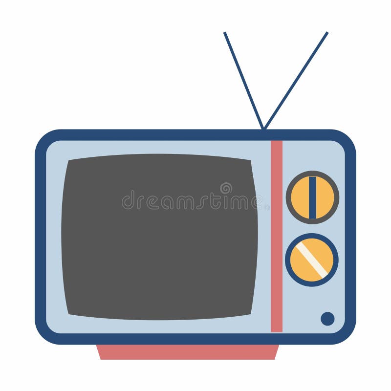 Retro Television Vector Illustration Stock Vector - Illustration of ...