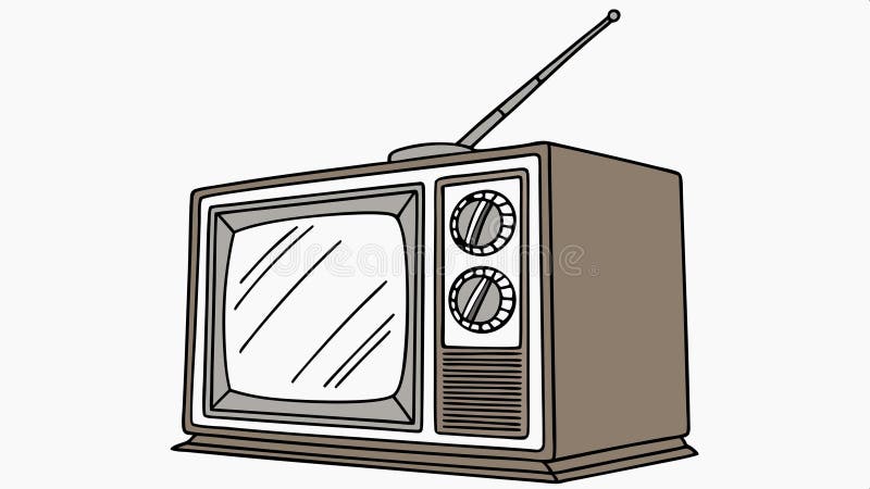 Retro Television Vector, Vintage Tech in Vector Art Design Vector ...