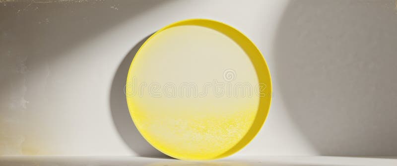 Retro Template with Circle Shape in Yellow Color and Vintage Noise ...