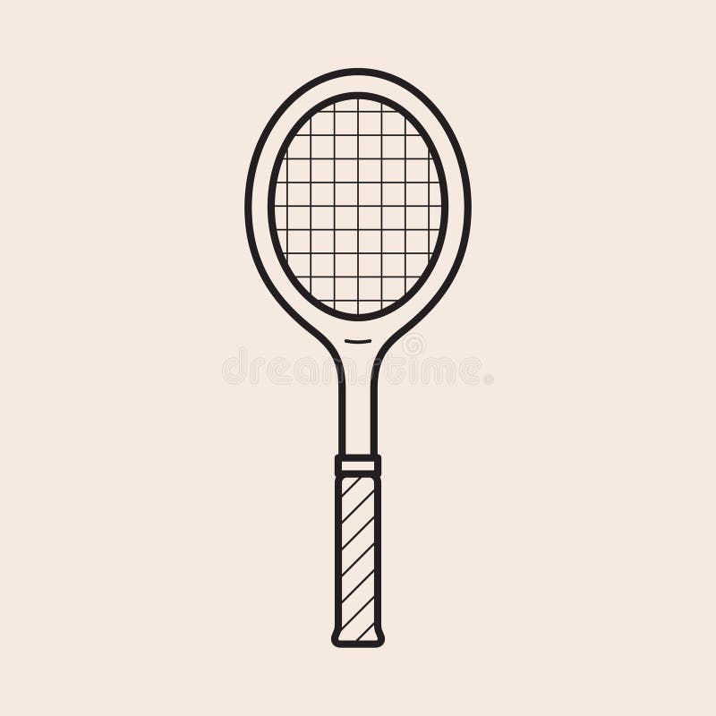 Vintage Tennis Racket Outline Stock Illustrations – 264 Vintage Tennis ...