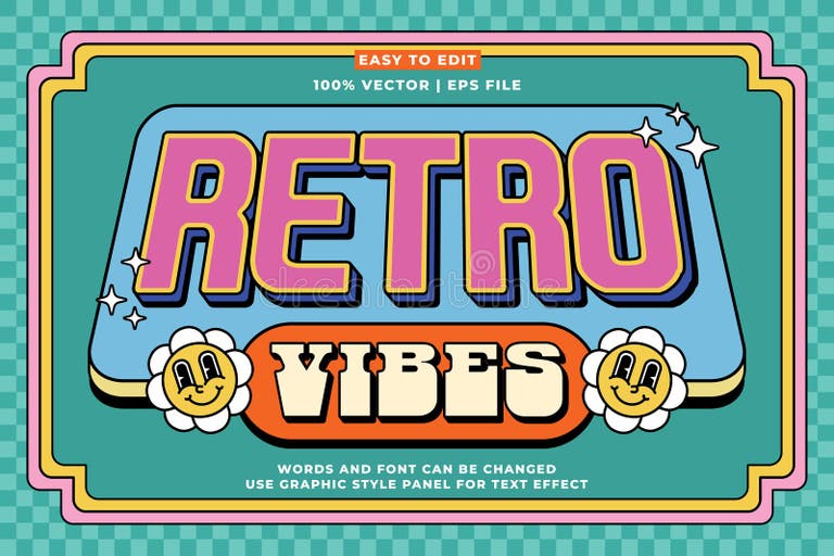 Editable Retro Music Text Effect 3d Cartoon Style. Editable Text Effect ...
