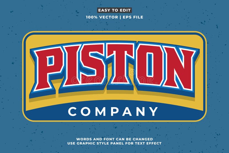 Vintage Text Effect Template with 3d Style Editable Font Effect. Retro ...