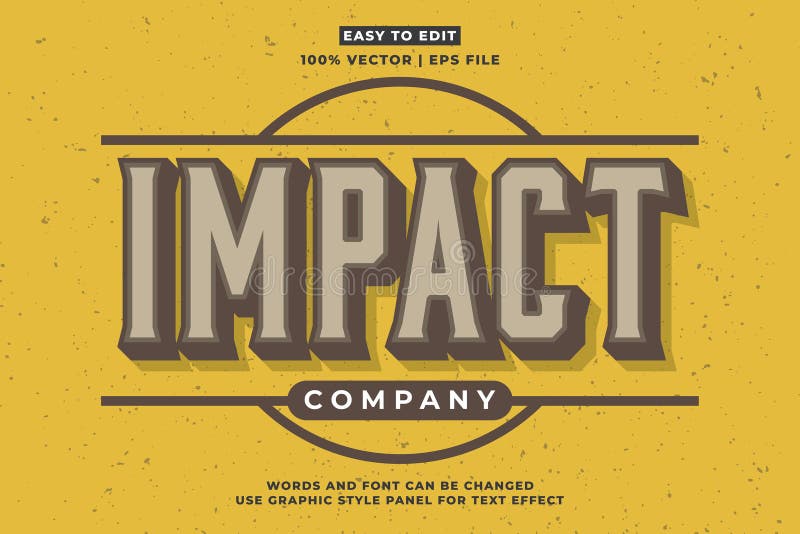 Vintage Text Effect Template with 3d Style Editable Font Effect. Retro ...
