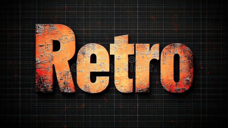 Retro Text Effect with Grunge Style on Dark Background, Evoking ...