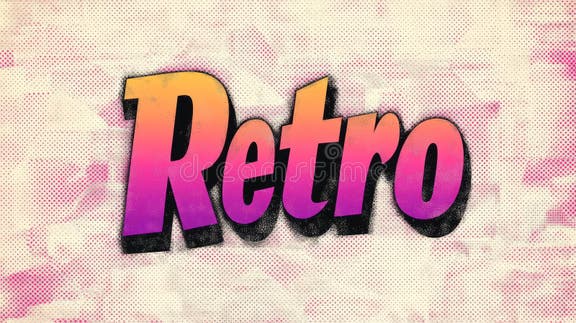 Retro Text Effect with Vibrant Gradient and Halftone Background Evokes ...